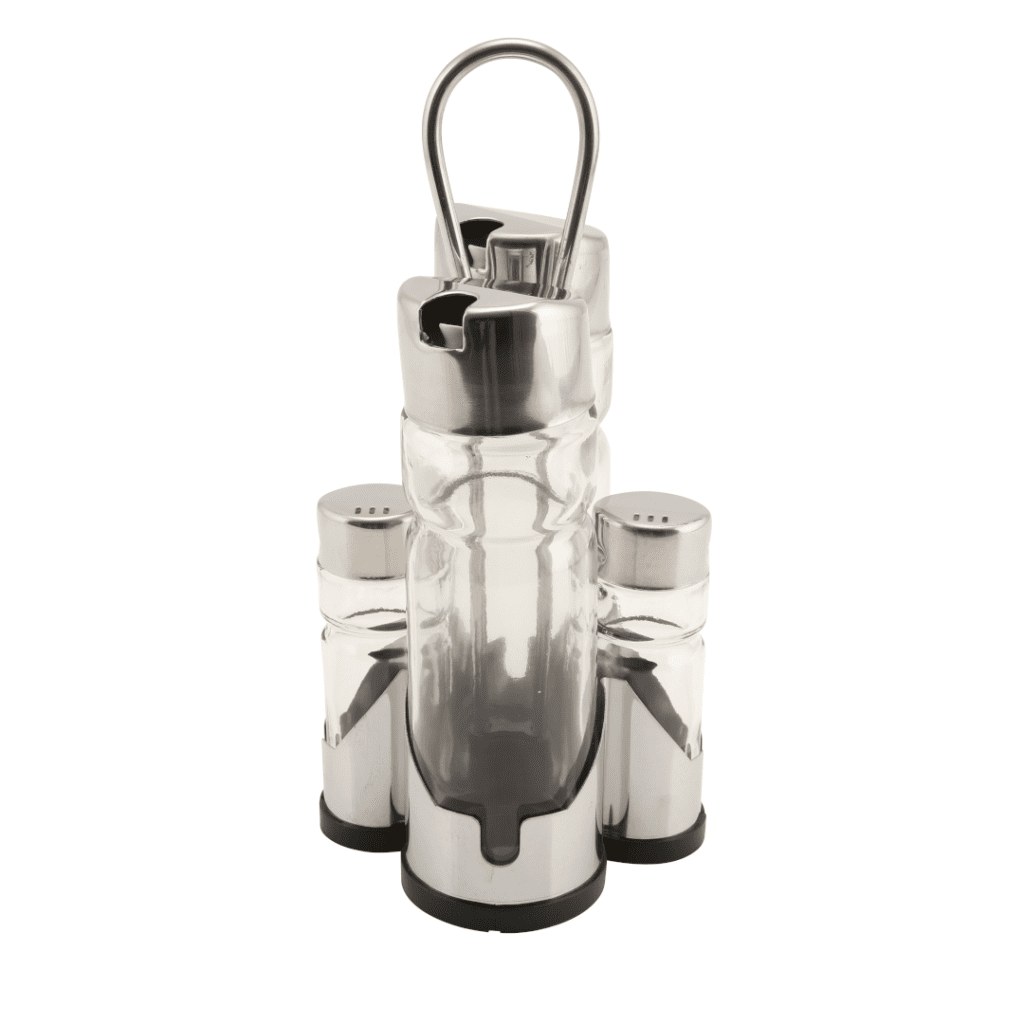 Oil, Vinegar and Cruet Set with Stand - JCCBS Ltd
