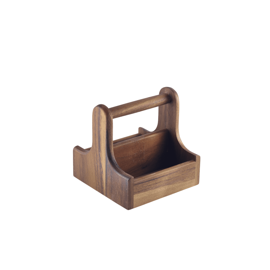 Acacia Round Table Caddy - JC Catering And Bar Supplies