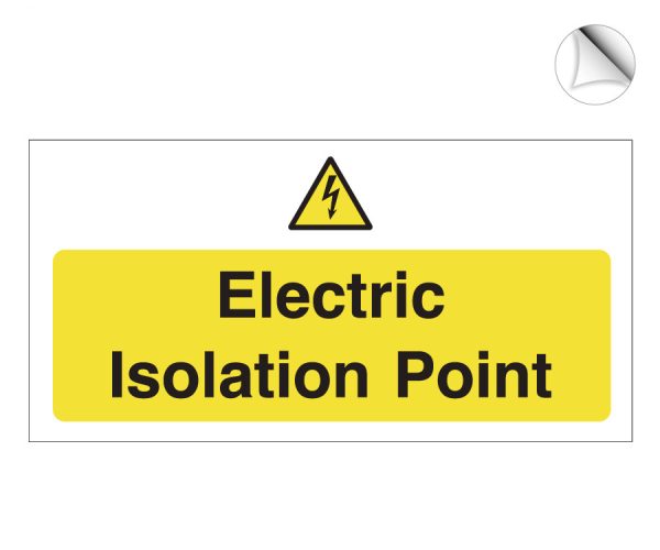 Electric Isolation point safety notice - JC Catering And Bar Supplies