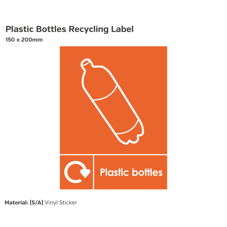 Plastic Bottles Recycling Label - JC Catering And Bar Supplies